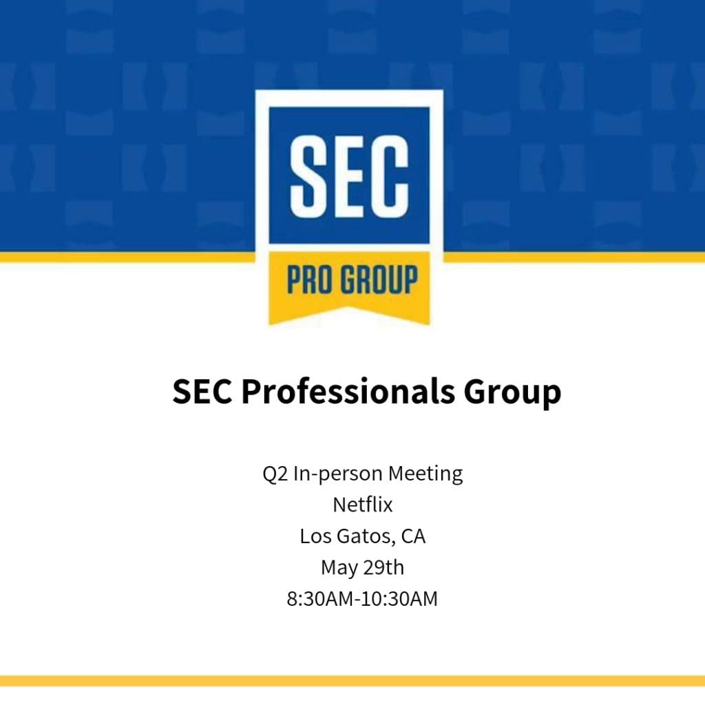 SEC Pro Group Meeting